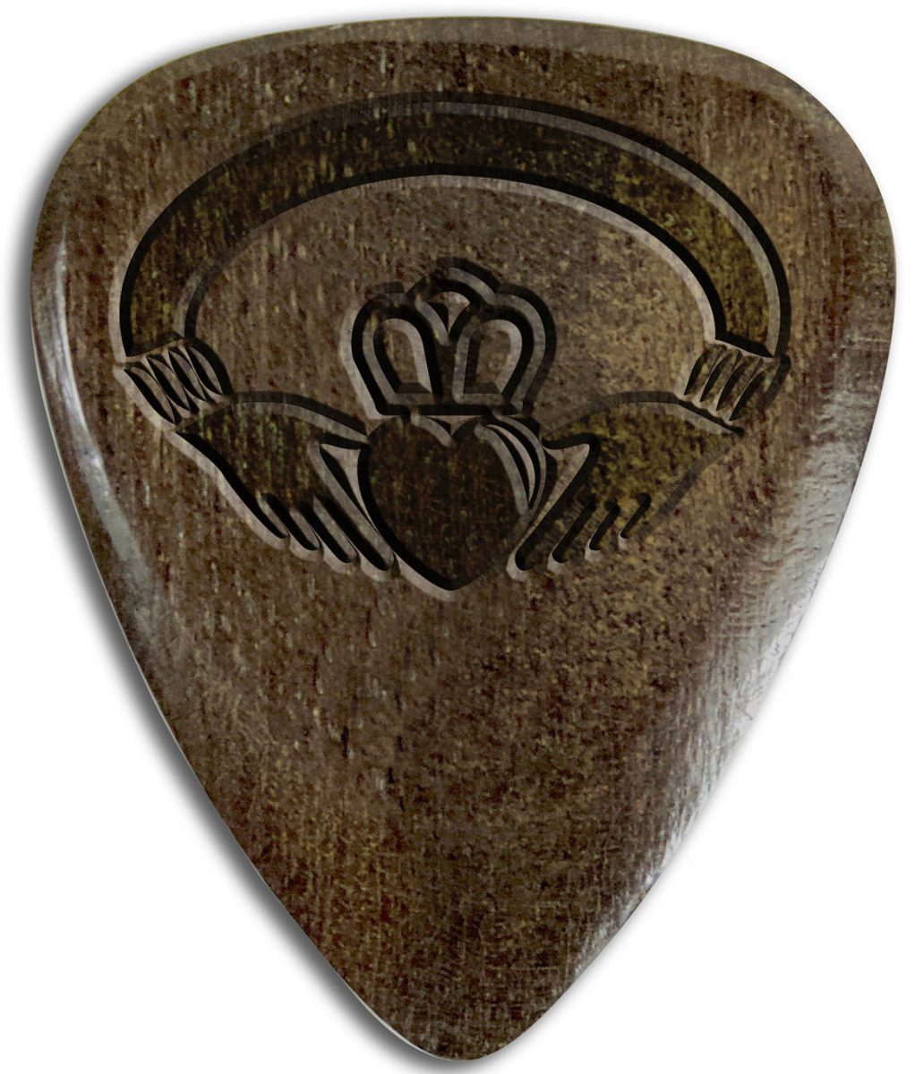 Ireland Claddagh Wooden Guitar Plectrum