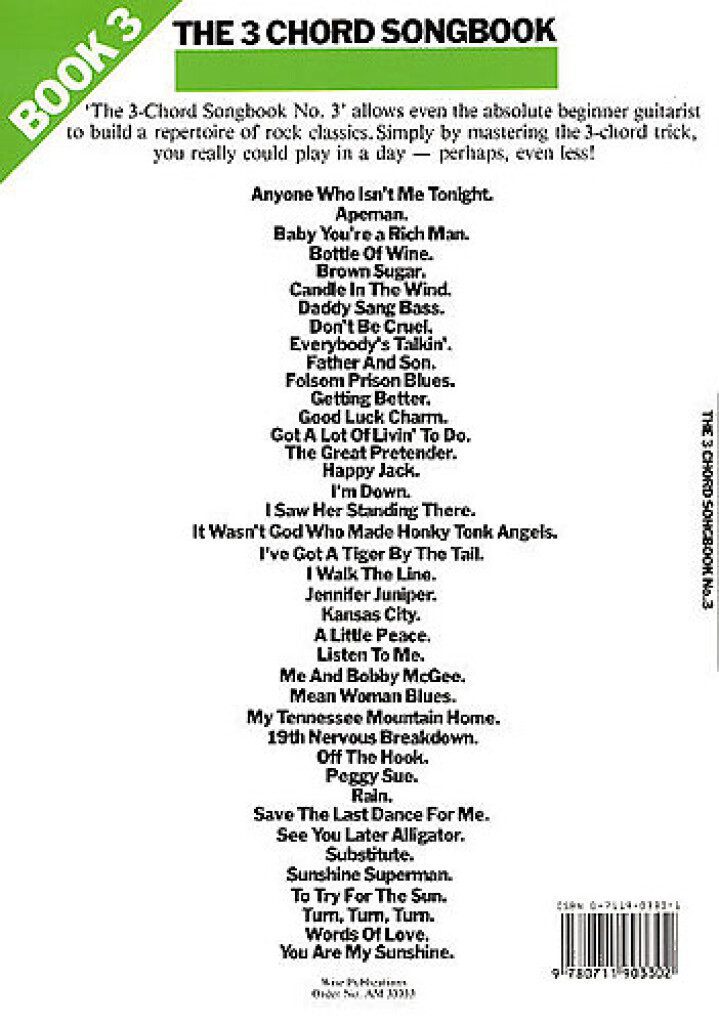 The 3 Chord Songbook - Book 3