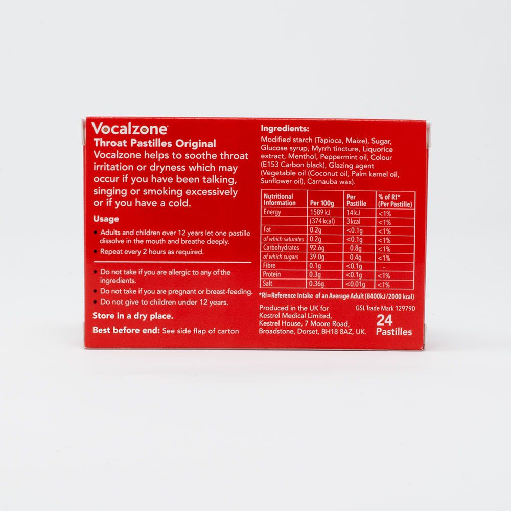 Vocalzone Throat Pastilles – Original | promusica.ie