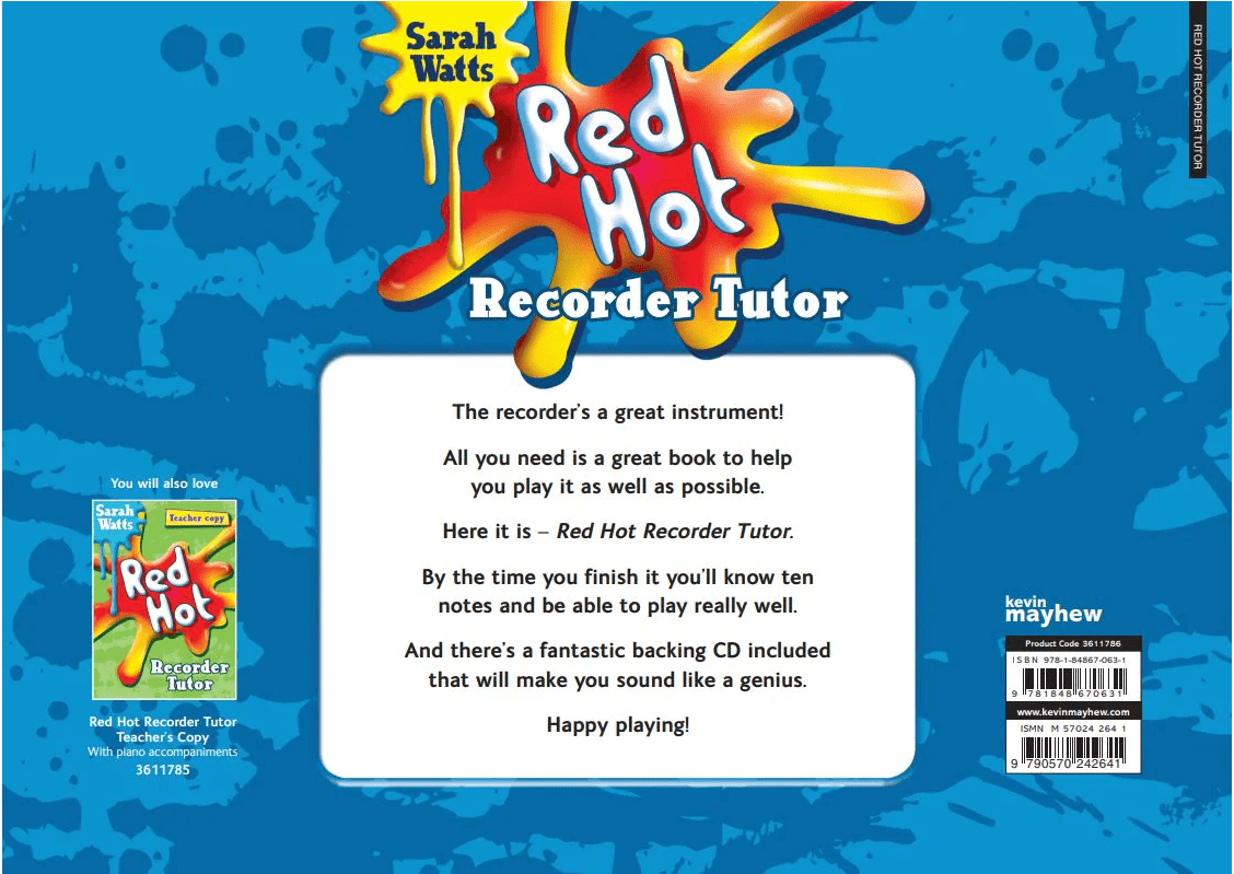 Red Hot Recorder Tutor - Student Edition - Sarah Watts