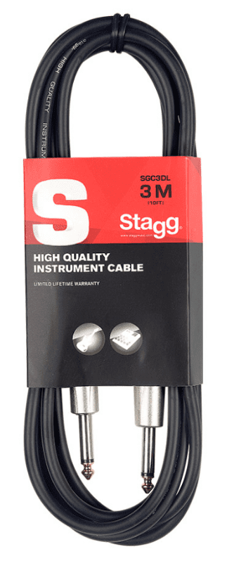 Stagg 3M/10FT Black Instrument Cable S-Series