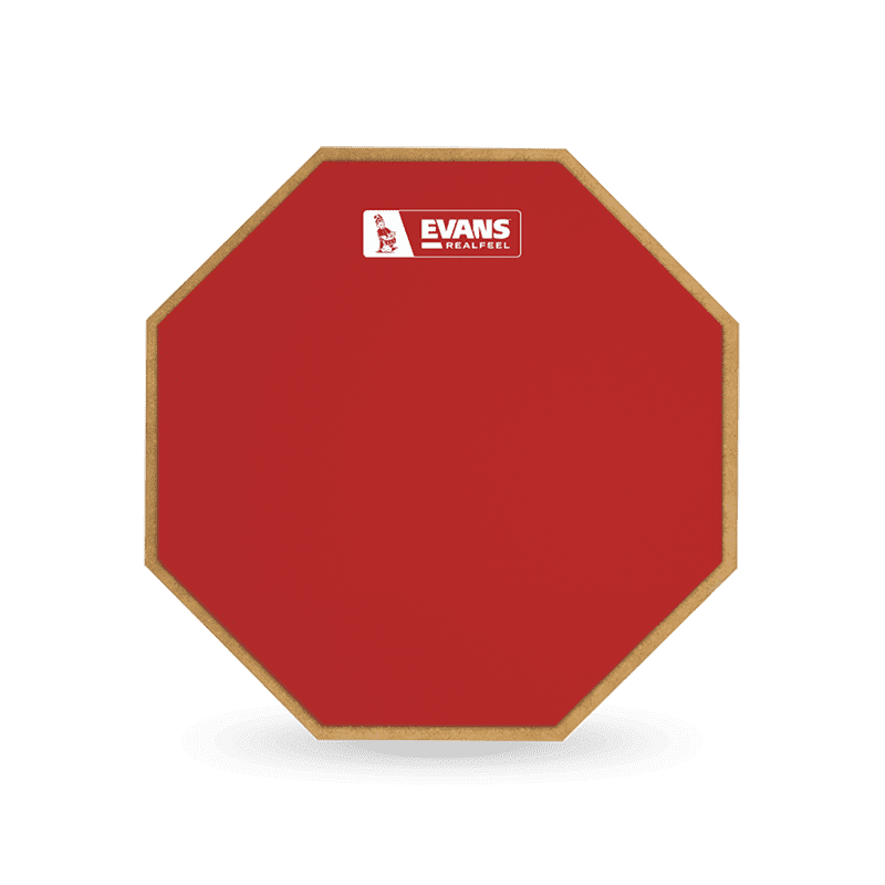 Evans RealFeel 12-Inch Barney Beats Practice Pad - Red - promusica.ie