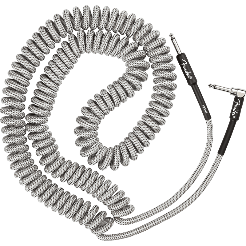 Fender Professional Series Coil Cable - 30' - White Tweed - promusica.ie