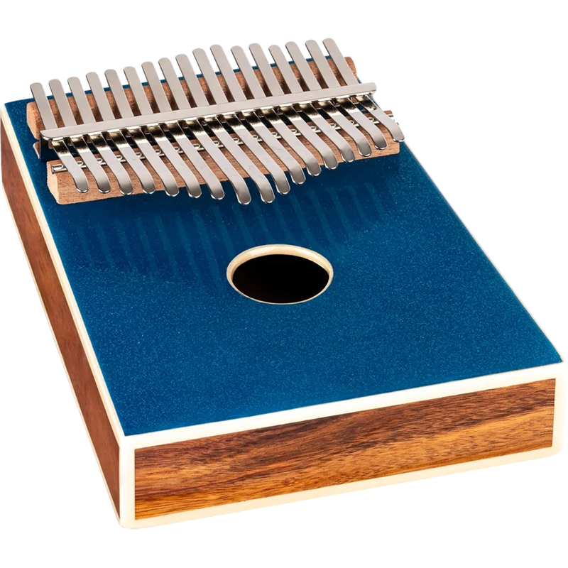 Ortega OKB4-MBL Kalimba - 17 Notes - Metallic Blue Sparkle - promusica.ie