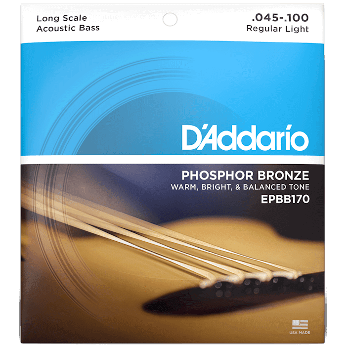 D'addario EPBB170 45-100 Regular Light Long Scale Acoustic Bass Strings ...