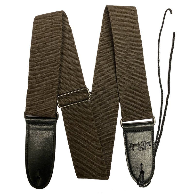 Rock You 2" Cotton Adjustable Guitar Strap - Brown - promusica.ie