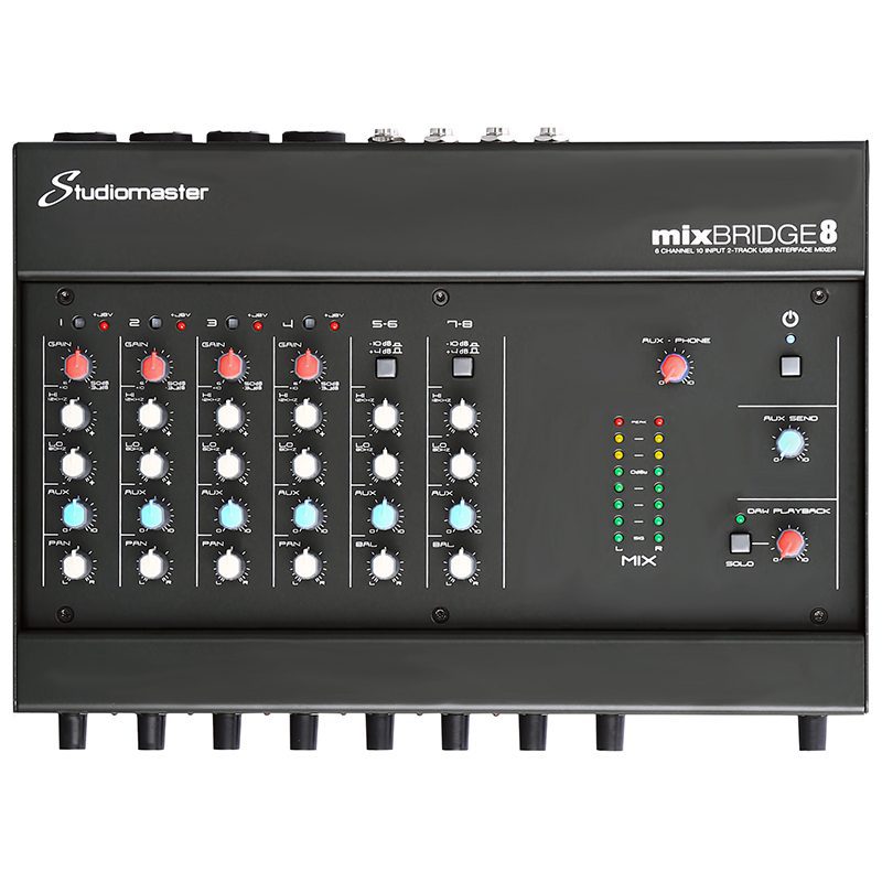 Studiomaster Mixbridge8 - Mixing Console/Recording Interface - promusica.ie