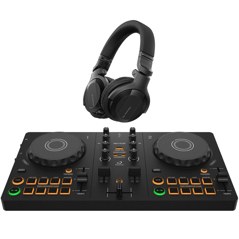 AlphaTheta DDJ-FLX2 Compact 2-Channel DJ Controller w/HDJ-CUE DJ ...