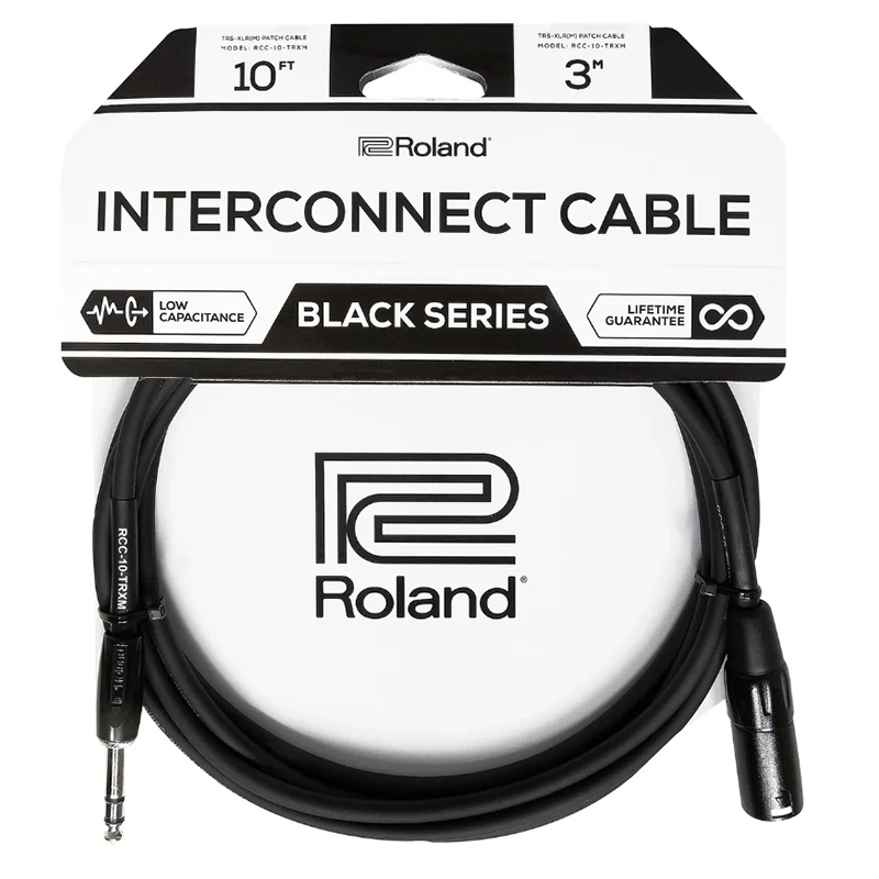 Roland RCC-10-TRXM - 1/4-inch TRS male to XLR male - 10ft/3m - promusica.ie