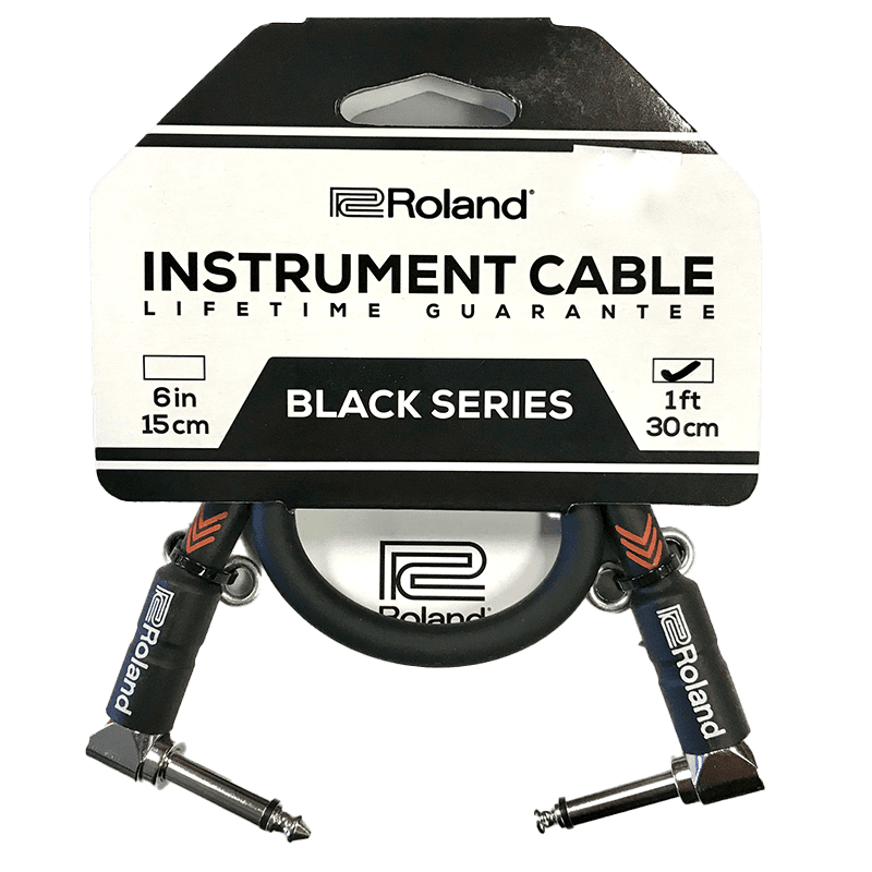 Roland Black Series - RIC-B1AA - 30cm/1ft Instrument Patch Cable ...